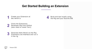 Accelerating Development of Twitch Extensions for Your Game | PPT