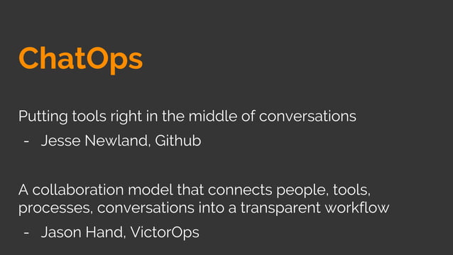 Accelerating DevOps with ChatOps | PPT
