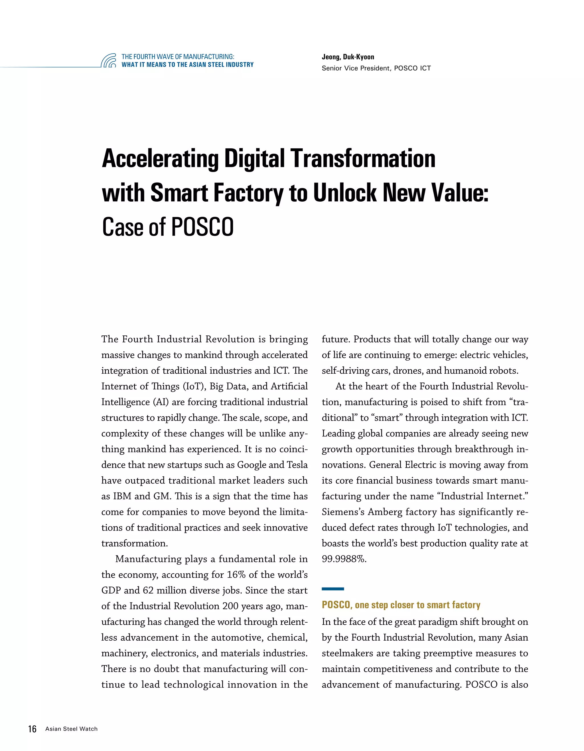 Accelerating digital transformation with smart factory to unlock new ...