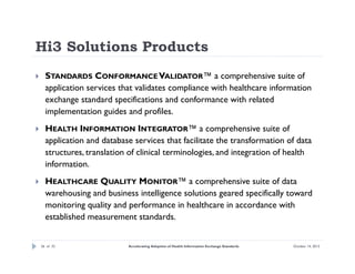 Hi3 Solutions: Accelerating HIE standards conformance | PDF | Computer ...
