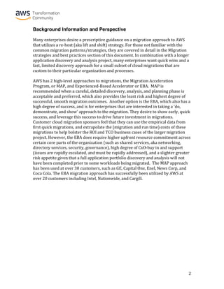 Accelerating Migrations = Recommendations | PDF