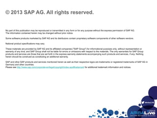 Accelerating Time-to-Value With SAP Rapid Deployment Solutions for Ariba | PPTX