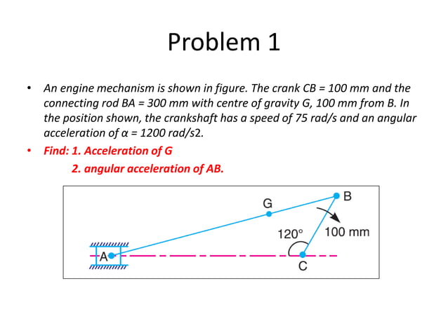 Accelerations in Slider Crank mechanism | PPTX