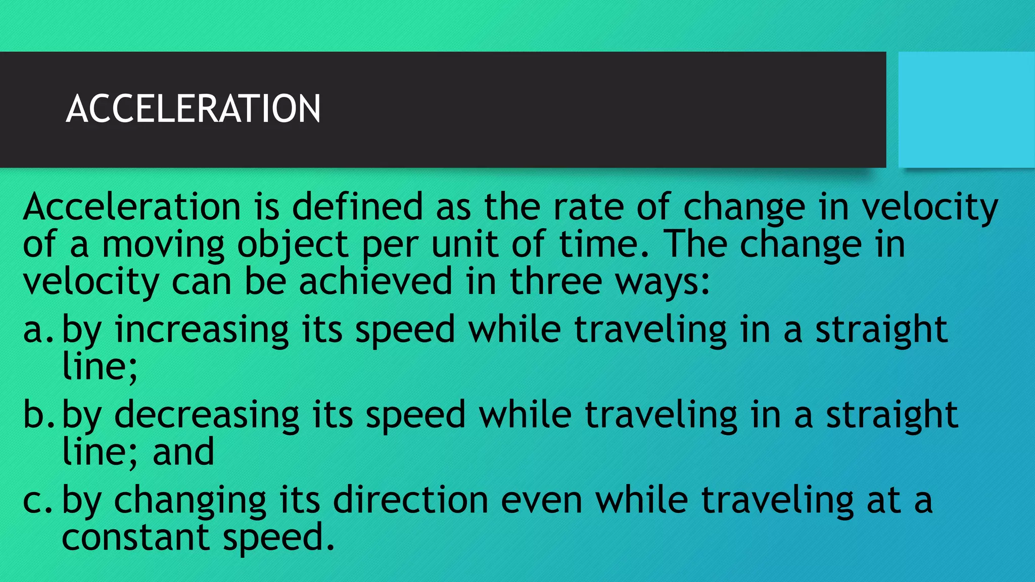 Acceleration | PPTX