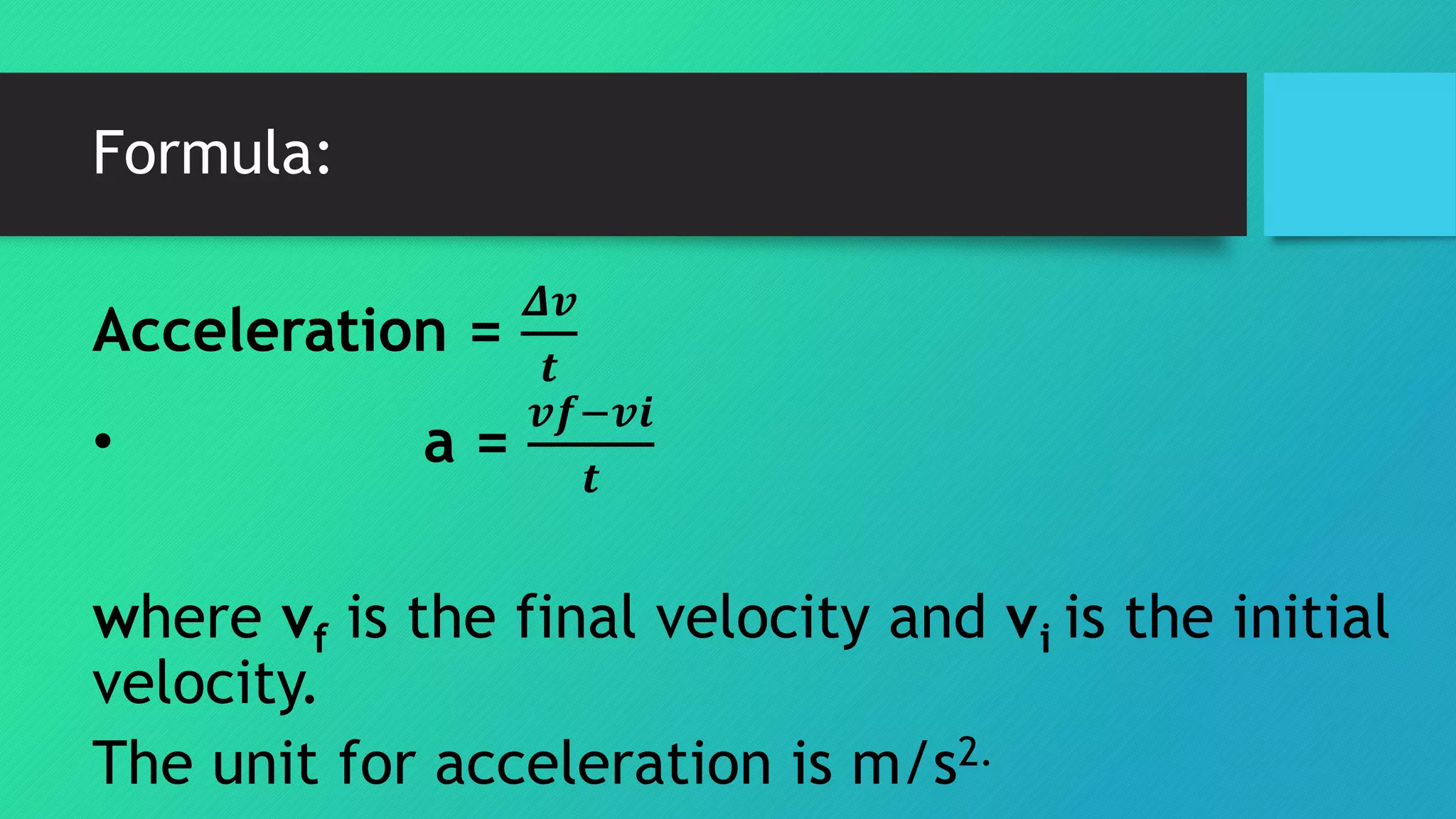 Acceleration | PPTX