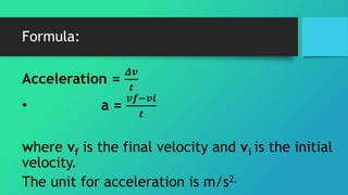 Acceleration | PPTX