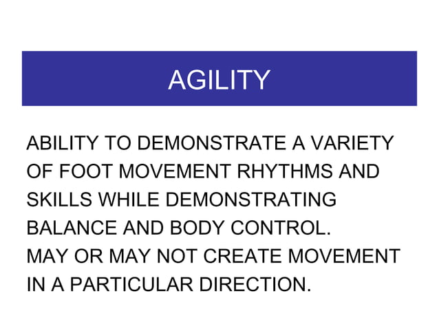 Acceleration, Agility Mobility | PPT | Fitness and Exercise | Healthy ...