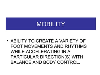 Acceleration, Agility Mobility | PPT