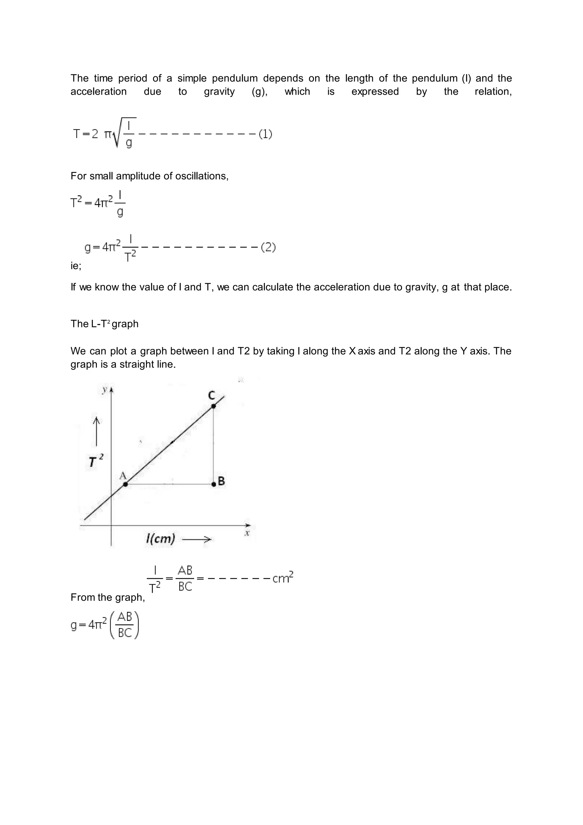 Acceleration due to gravity | DOCX