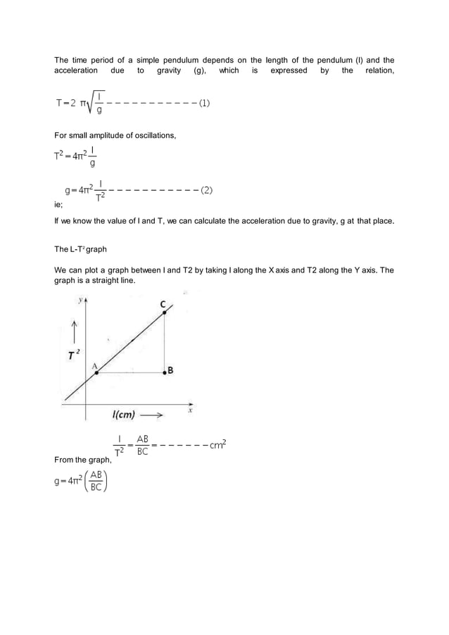 Acceleration due to gravity | PDF