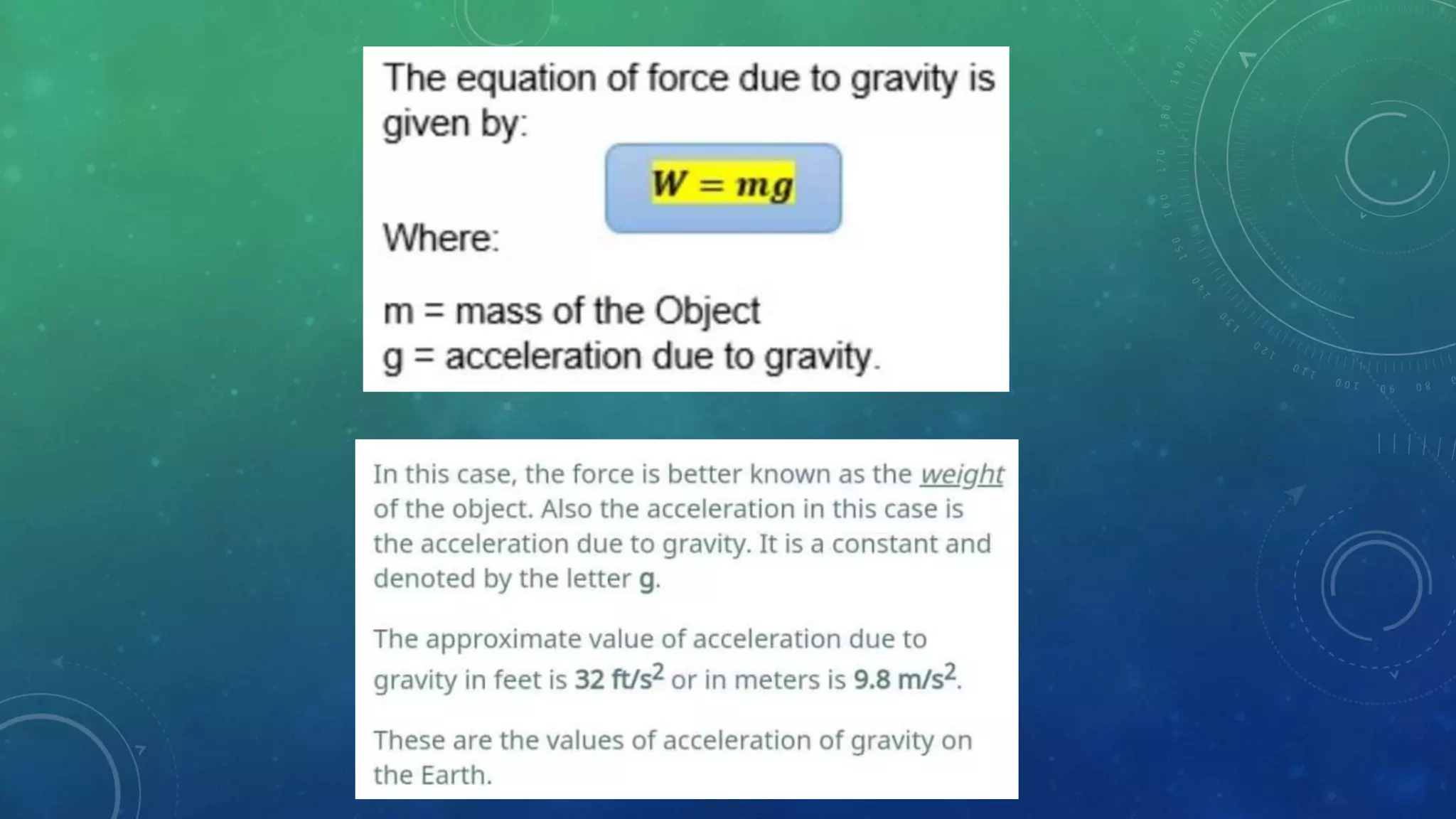 Acceleration Due to Gravity | PPT