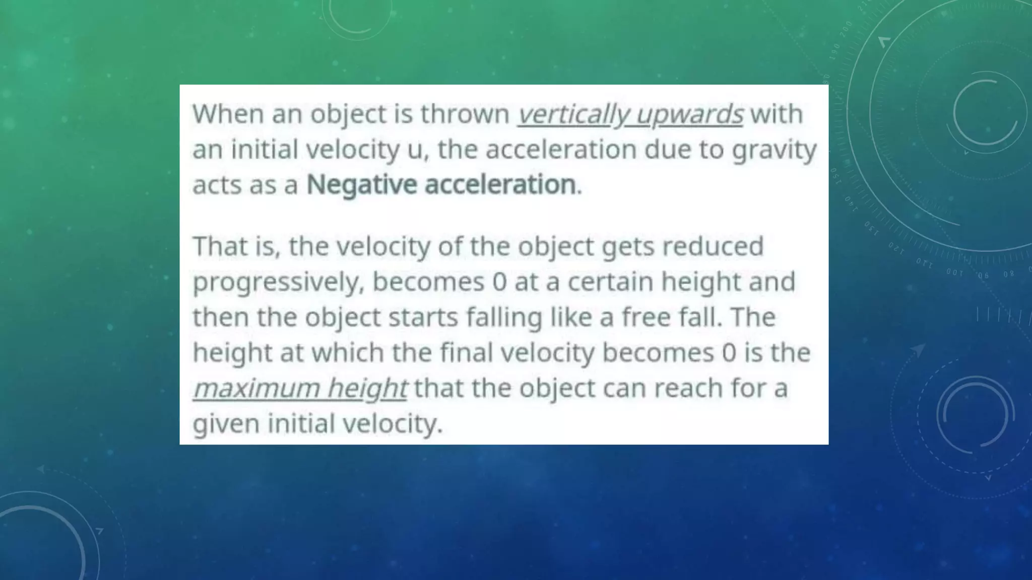 Acceleration Due to Gravity | PPT