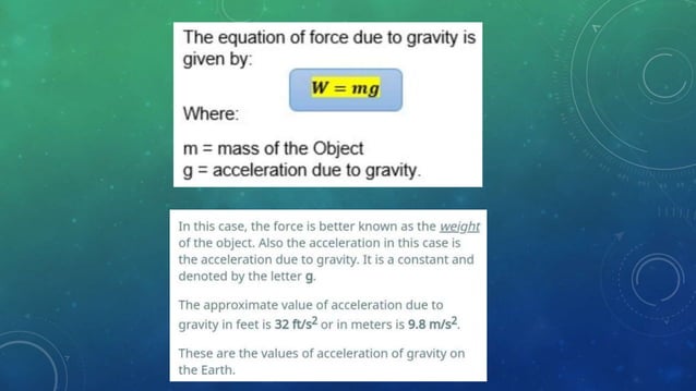 Acceleration Due to Gravity | PPT