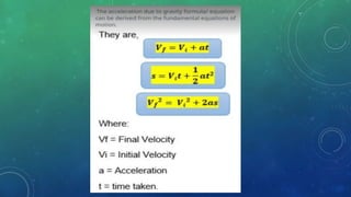 Acceleration Due to Gravity | PPT