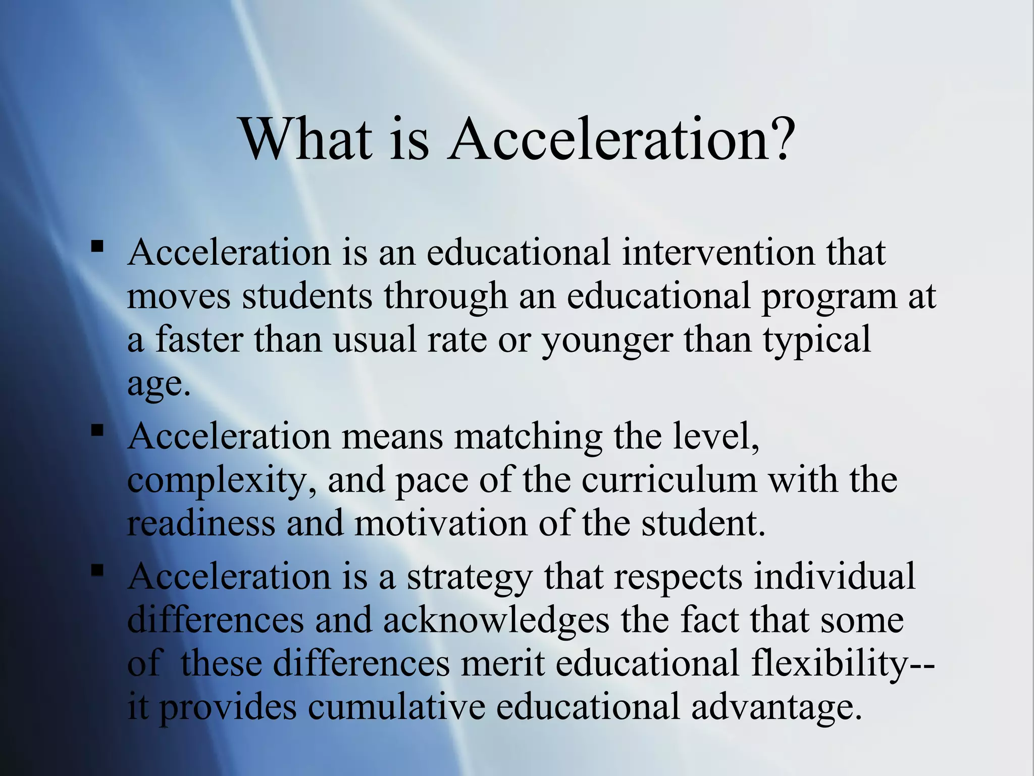 Acceleration in action (Hormel Annual Symposium) | PPT