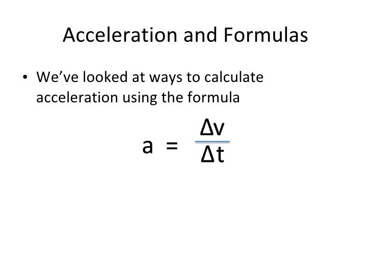Acceleration notes
