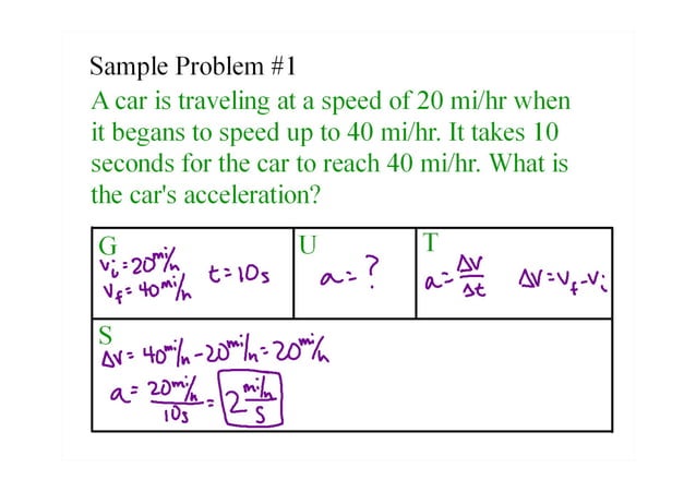 Acceleration problems and notes | PDF
