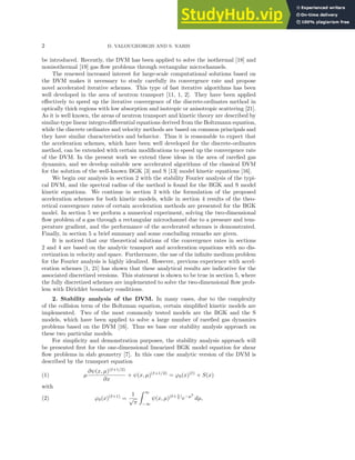 Acceleration Schemes Of The Discrete Velocity Method Gaseous Flows In ...