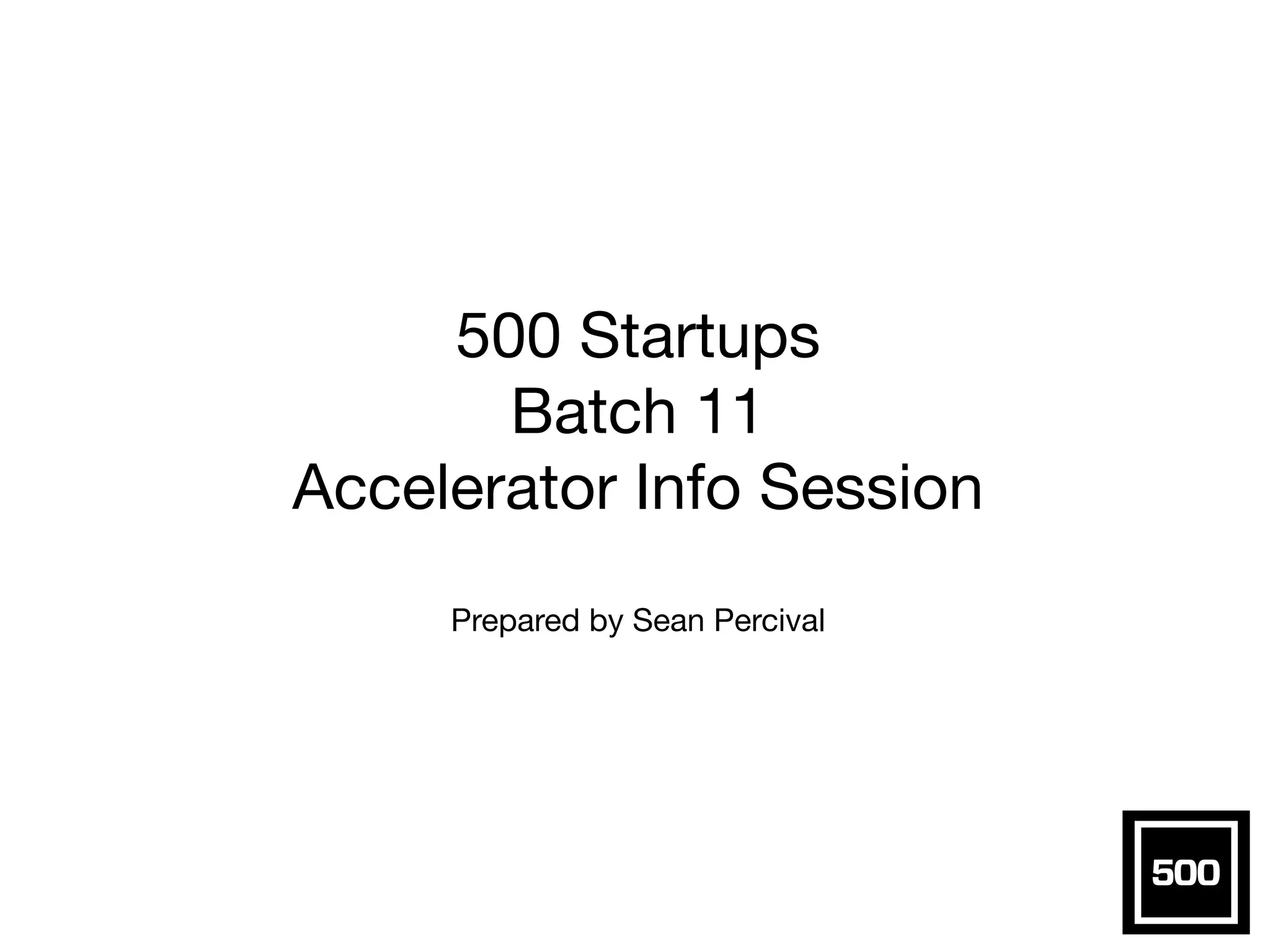 Accelerator info session | PPT