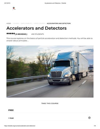 Accelerators and detectors - edukite | PDF