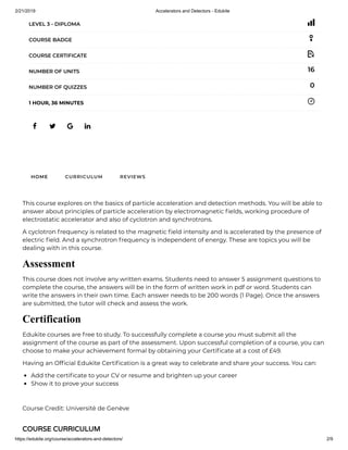 Accelerators and detectors - edukite | PDF