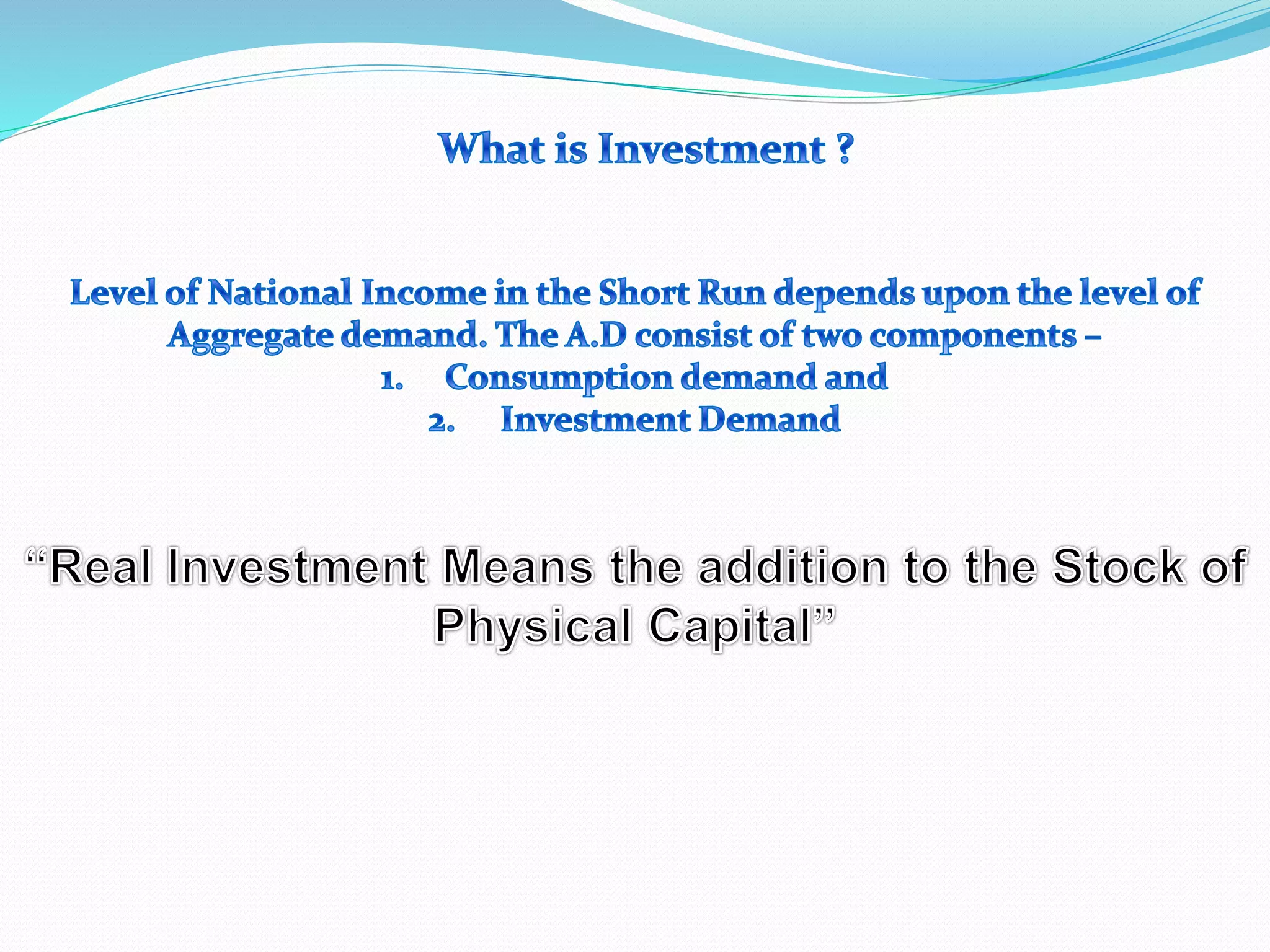 Accelerator Theory of Investment | PPTX