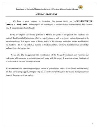 Accelerometer controlled robot | PDF