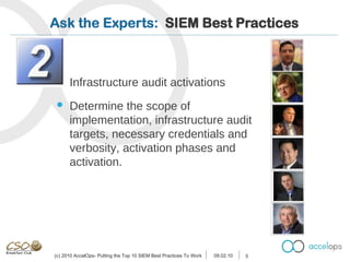 Top 10 SIEM Best Practices, SANS Ask the Expert | PPT