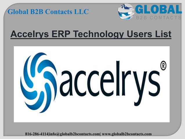 Accelrys erp technology users list | PPTX
