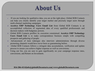 Accelrys erp technology users list | PPTX