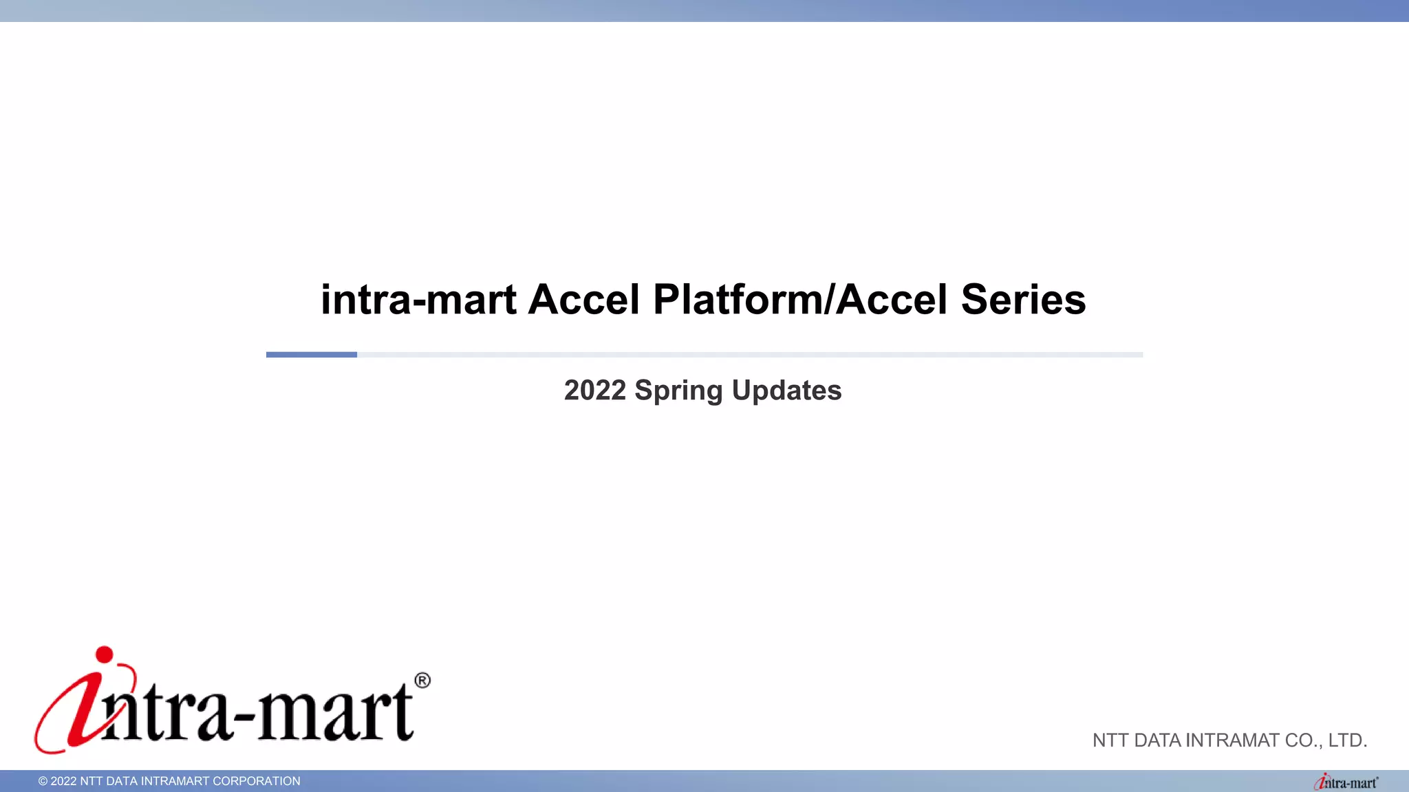 Intra mart accel platform 2022spring-en | PPTX