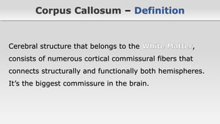 Agenesis of the Corpus Callosum | PDF