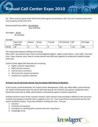 Annual Contact Center Expo | PDF