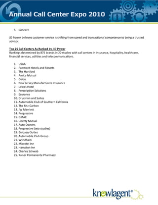 Annual Contact Center Expo | PDF