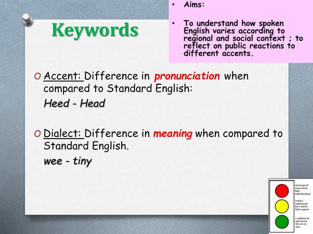 Accent and dialect | PPTX | Education