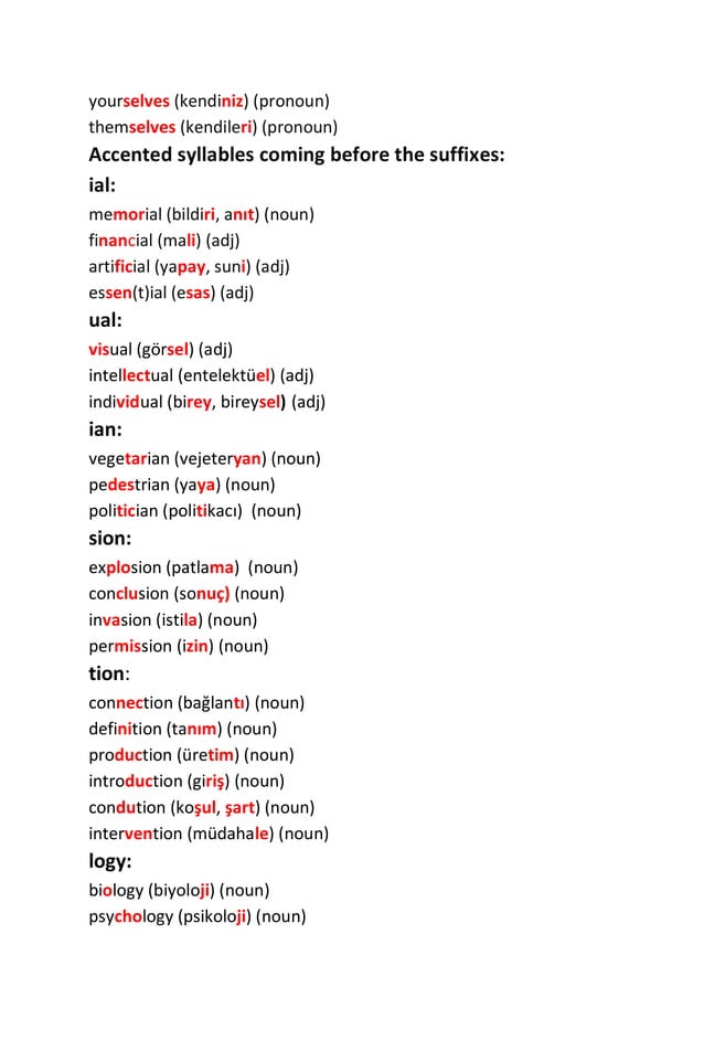 Accented words in english and turkish | PDF