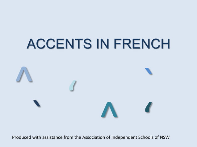 Accents in french | PPSX