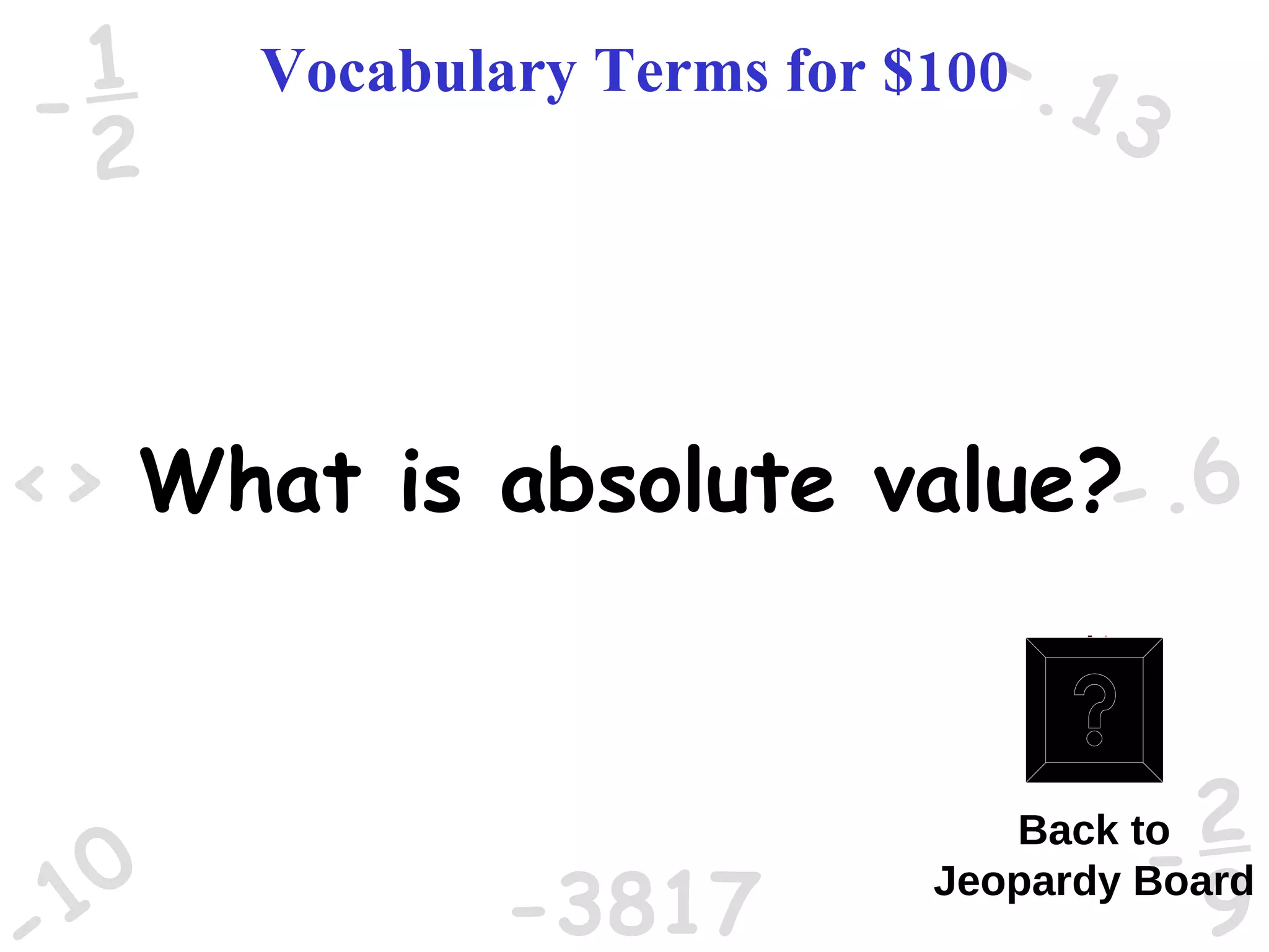 Accentuate The Negative Jeopardy | PPT