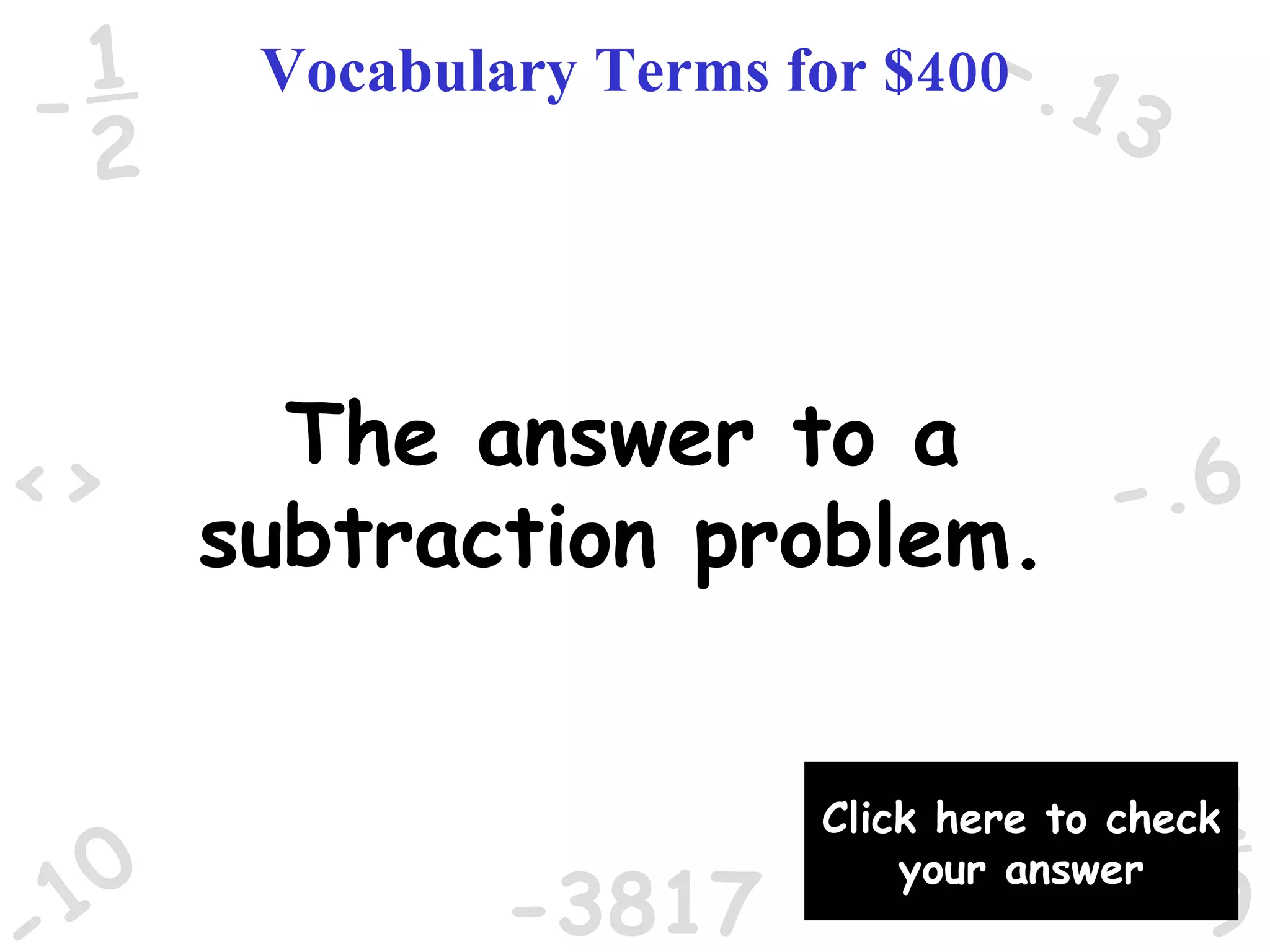 Accentuate The Negative Jeopardy | PPT