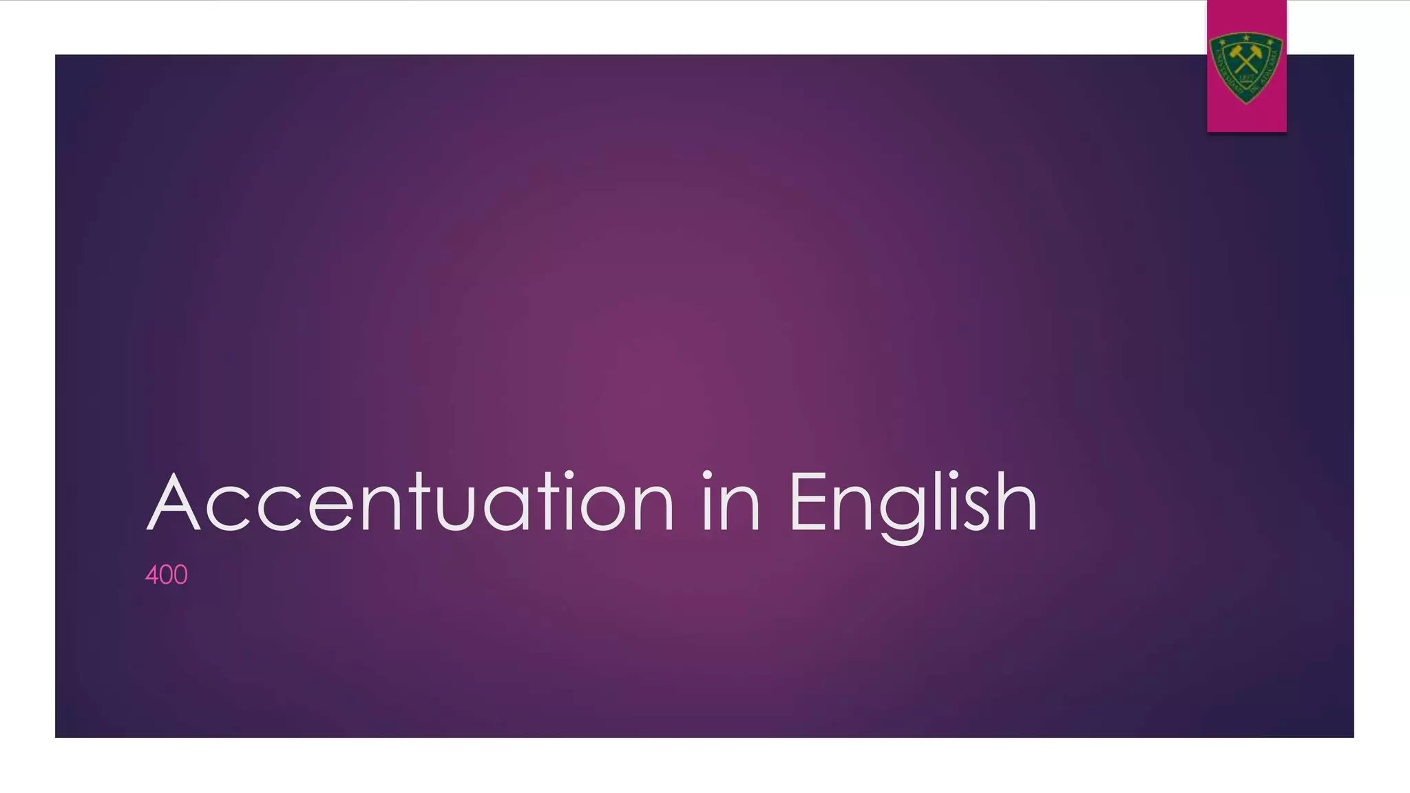 Accentuation in english | PPTX
