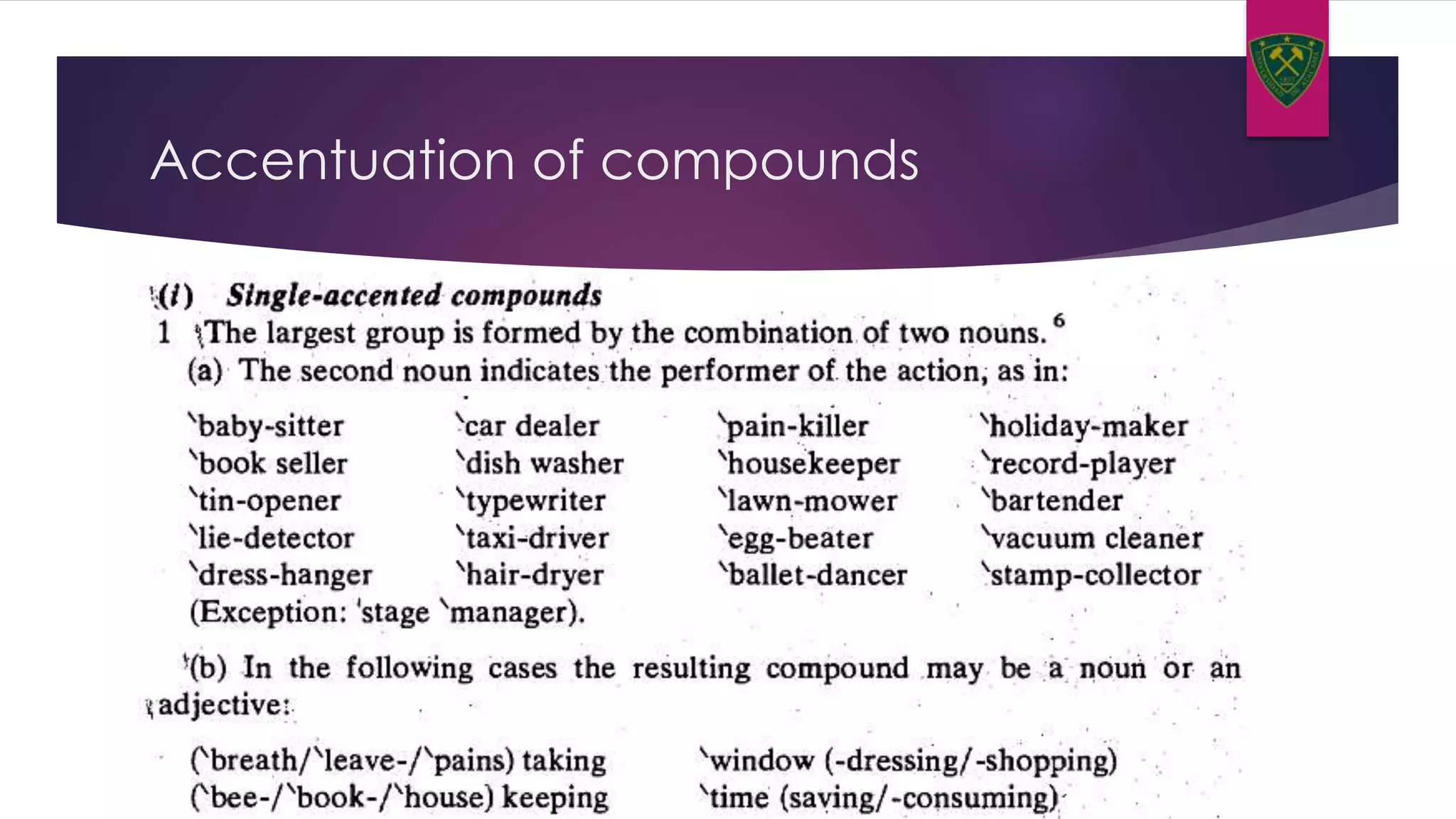 Accentuation in english | PPTX