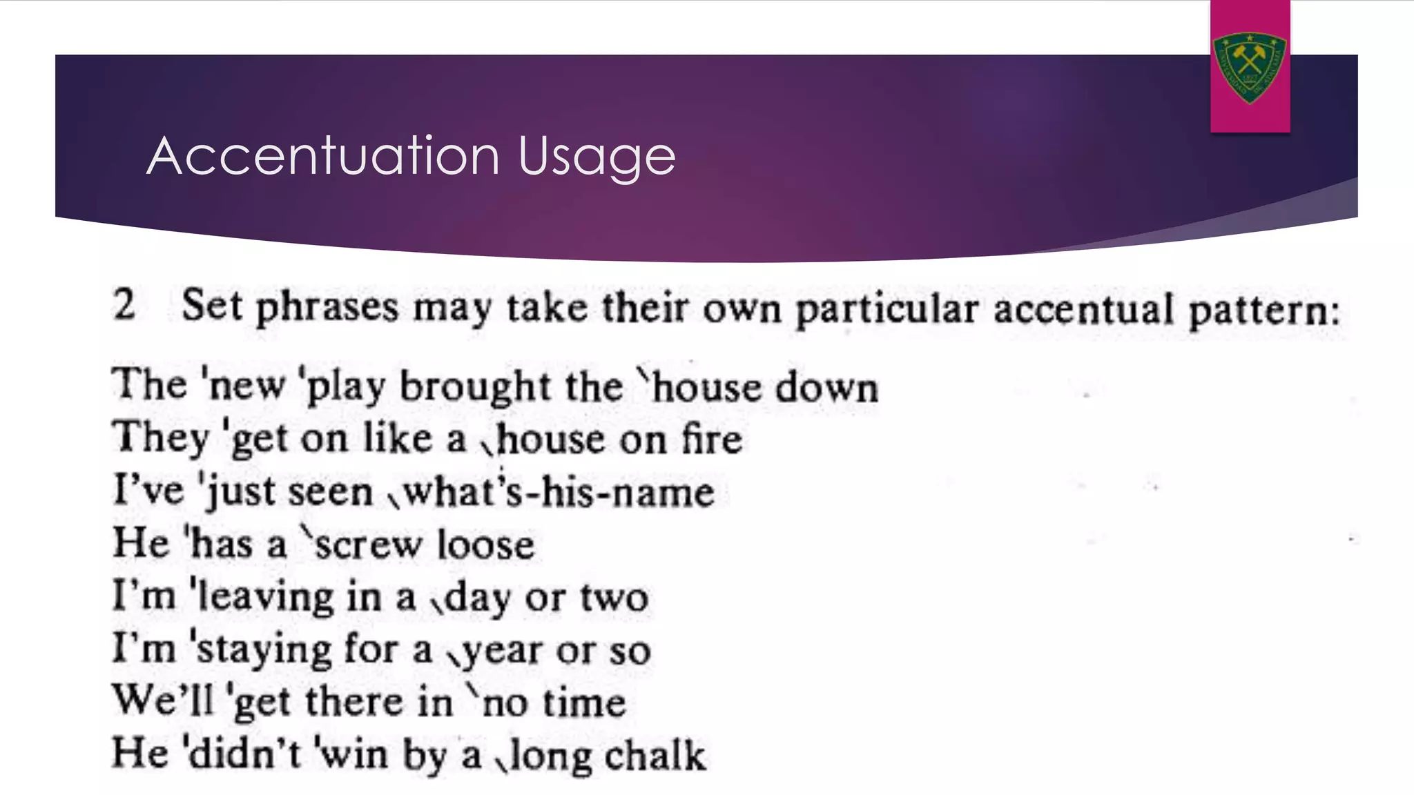 Accentuation in english | PPTX