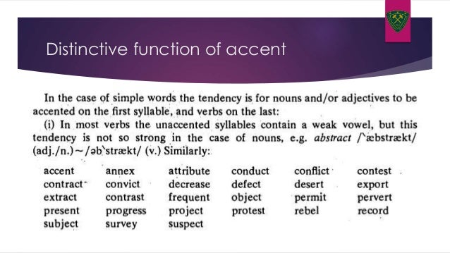 Accentuation in english