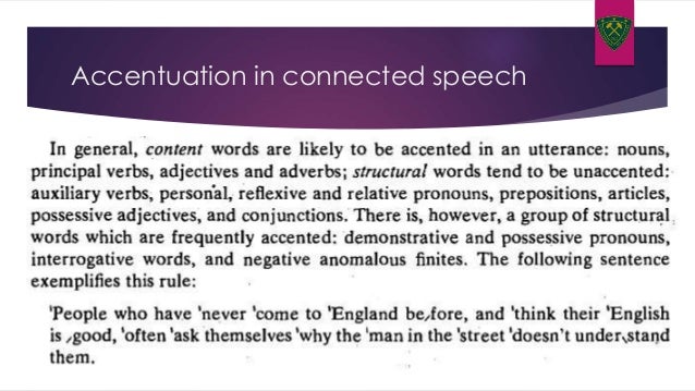 Accentuation in english