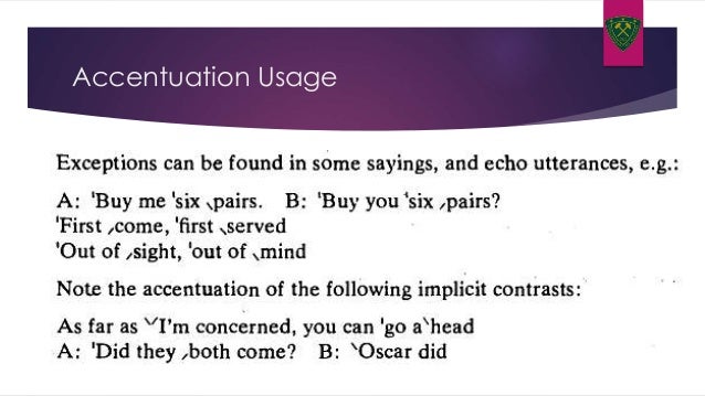 Accentuation in english