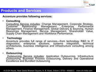 Accenture Organisation Profile | PPT