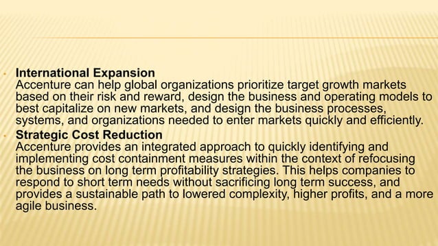Accenture brief overview | PPTX | Business | Business and Finance