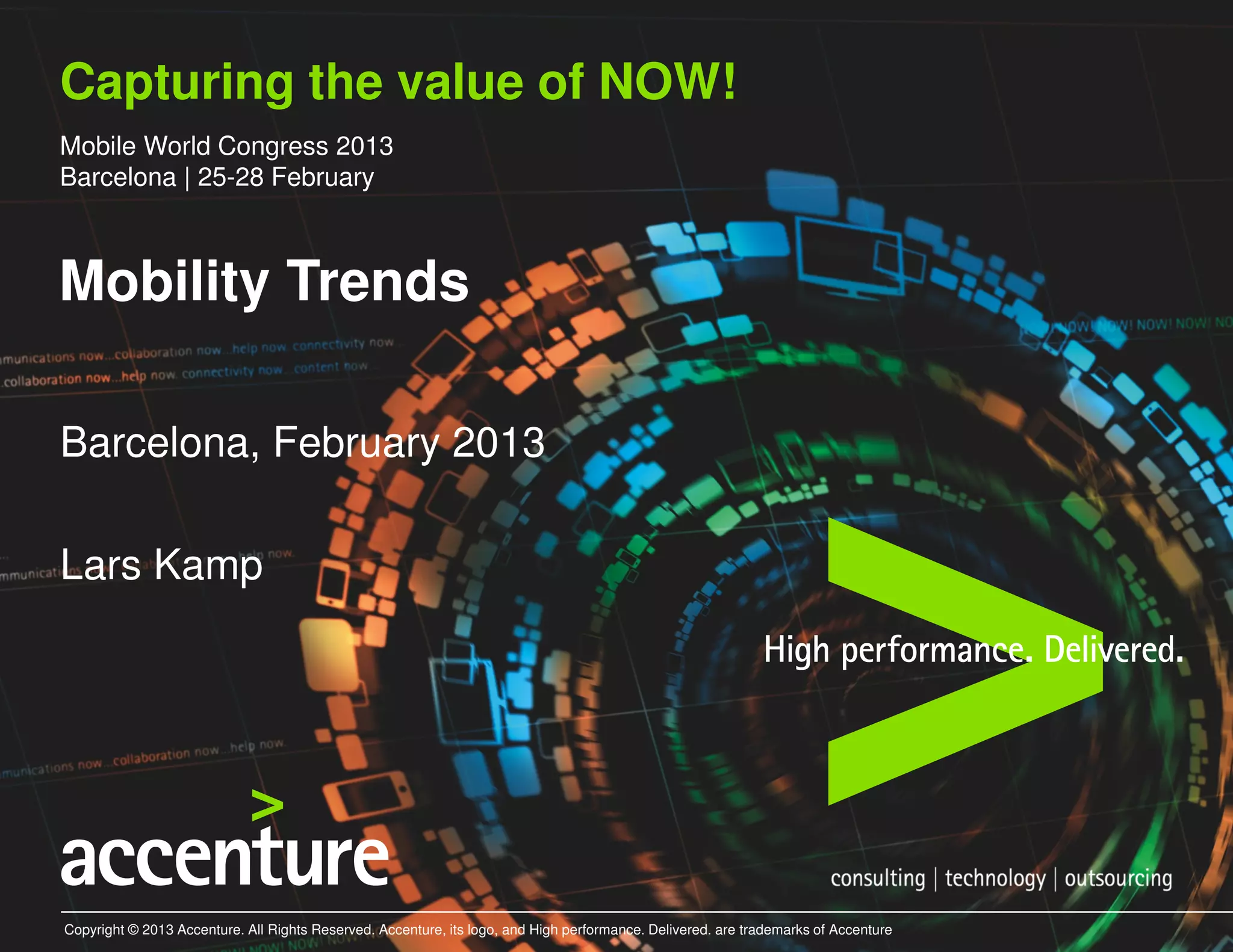 Accenture - Bubble over Barcelona 2013 MWC - Mobility Trends | PDF