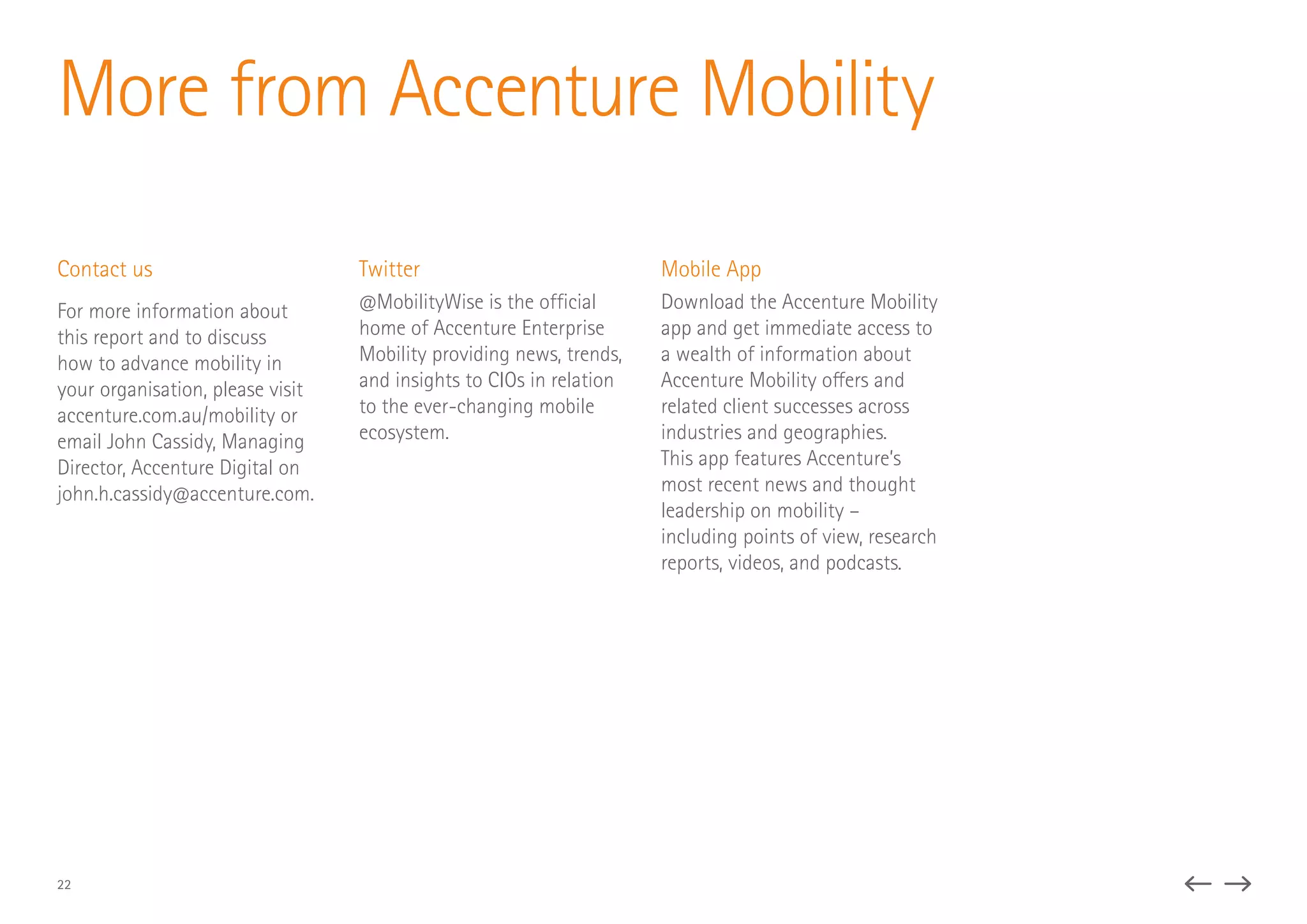 Accenture Mobility Report | PDF