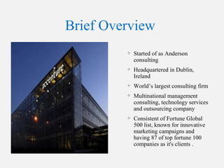 Accenture organisational design and structure of formalisation | PPT